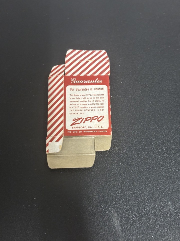 Vintage 1950s Zippo Lighter Candy Stripe Ice Cream BOX ONLY | eBay