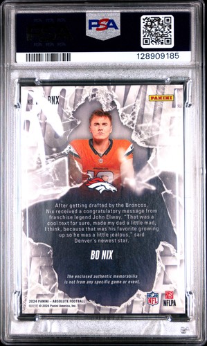 2024 PANINI ABSOLUTE ROOKIE FORCE RELICS #RFBNX BO NIX ROOKIE RC PSA 8 ...