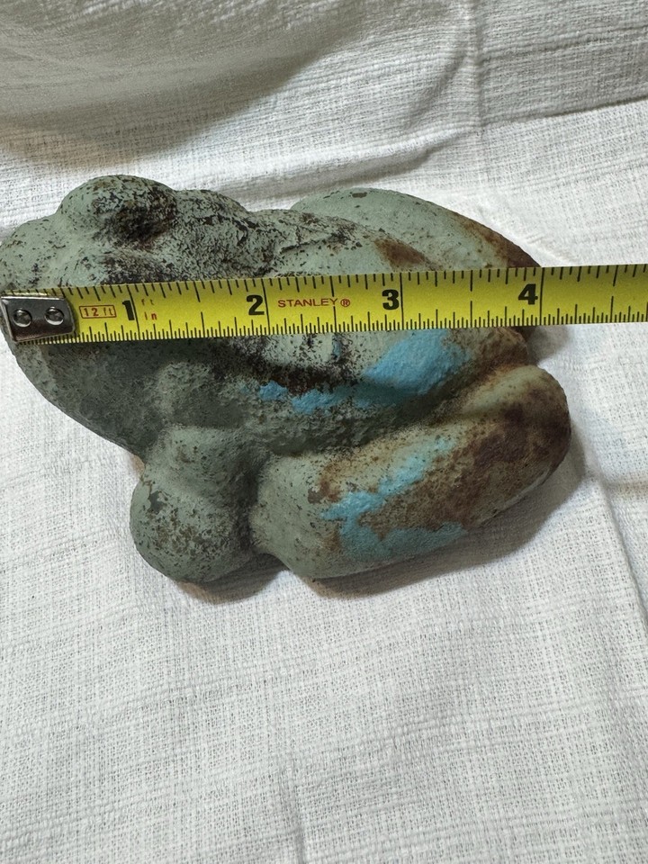 ANTIQUE CAST IRON ADVERTISING FROG DOORSTOP Old Green Frog Door Stop | eBay