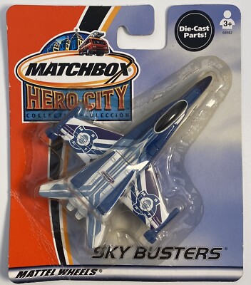 2002 Mattel Matchbox Hero City Sky Busters Attack Jet Plane | eBay