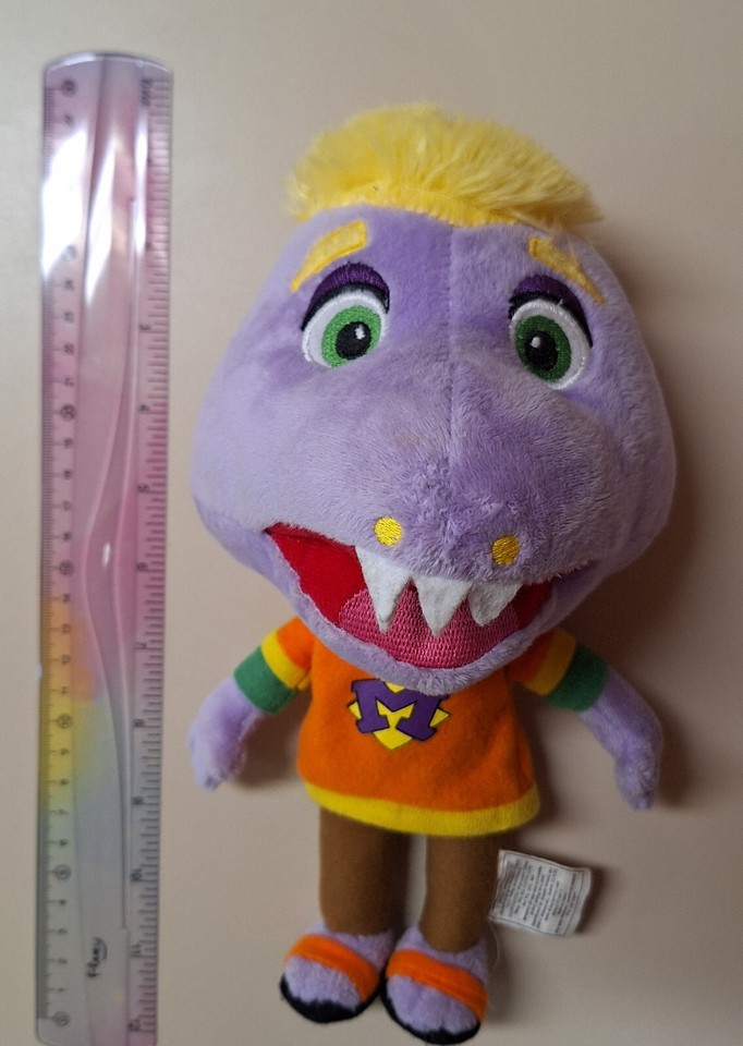Chuck E Cheese Mr Munch Purple Dinosaur Plush Stuffed Animal Toy Doll ...