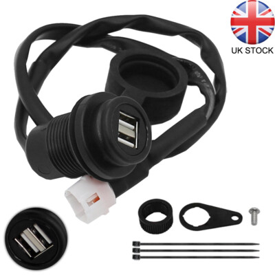 Dual USB Charger Plug Sockets For Yamaha MT09 MT07 XSR700 XSR900 Tracer ...