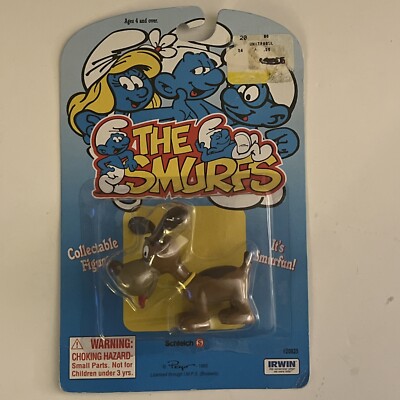 Smurfs 20405 Puppy Smurf Dog Brown Pet Rare Vtg Figure Schleich Peyo ...