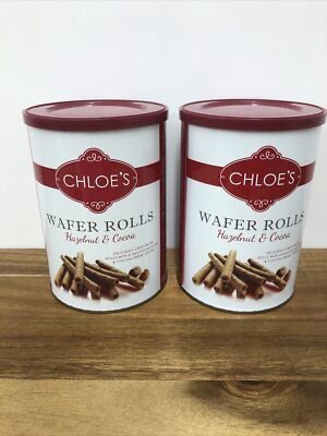 Chloe’s Wafer Rolls 400g X 2 Biscuits Hazelnut & Cocoa , Ice Cream ...
