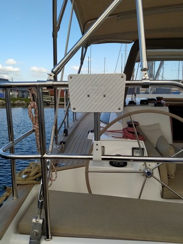 White Adjustable Boat Outboard Motor Engine Storage Bracket Rail Mount ...