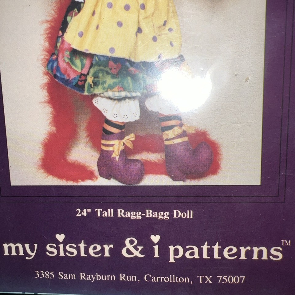Marvelous Aunt Mabel 24" Tall Rag-Bagg Doll Pattern by My Sister & I ...