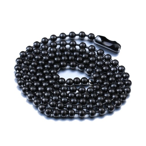 IFUAQZ Titanium Stainless Steel Bead Chain Necklace for Men Women ...