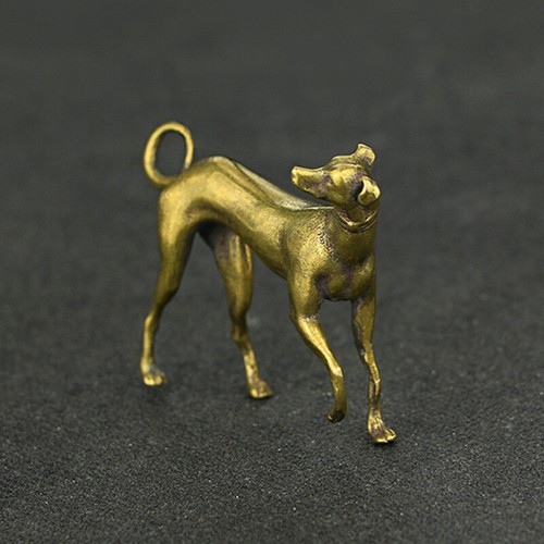 Solid Brass Dog Figurine Small Statue Home Ornament Figurines ...