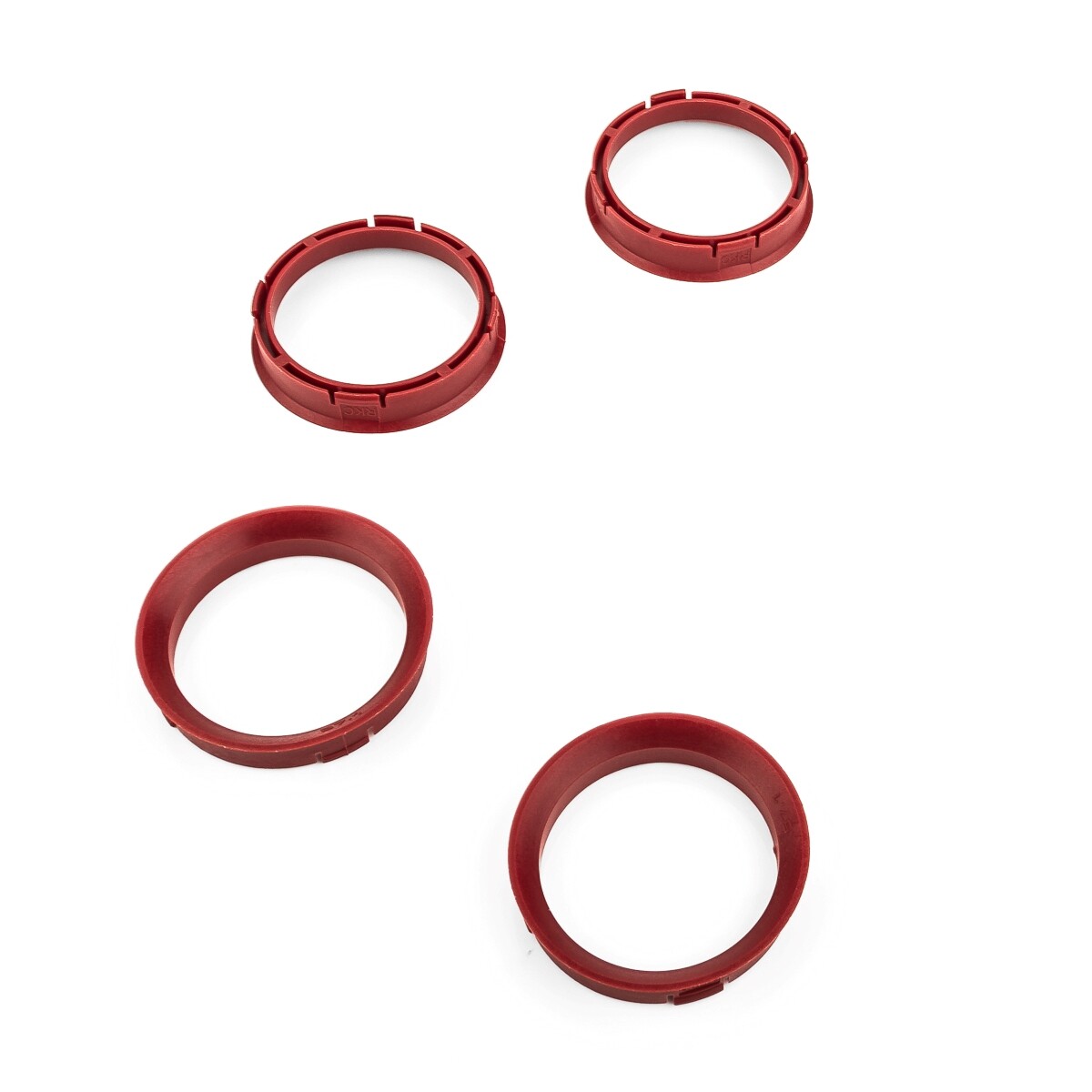 4x Distance Rings Centering Dark Red Alloy Wheels 66,45 - 57,1 MM for ...