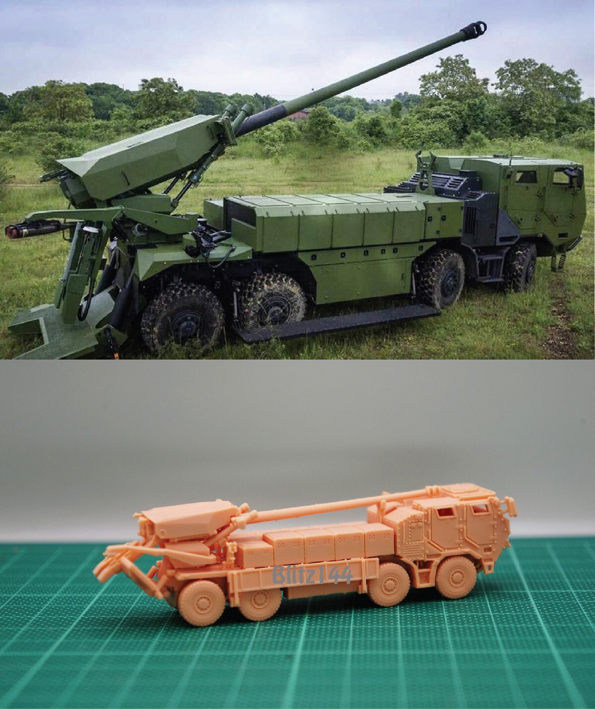 1/144 French Caesar 8X8 155mm SPG (fine detail) Resin Kit | eBay