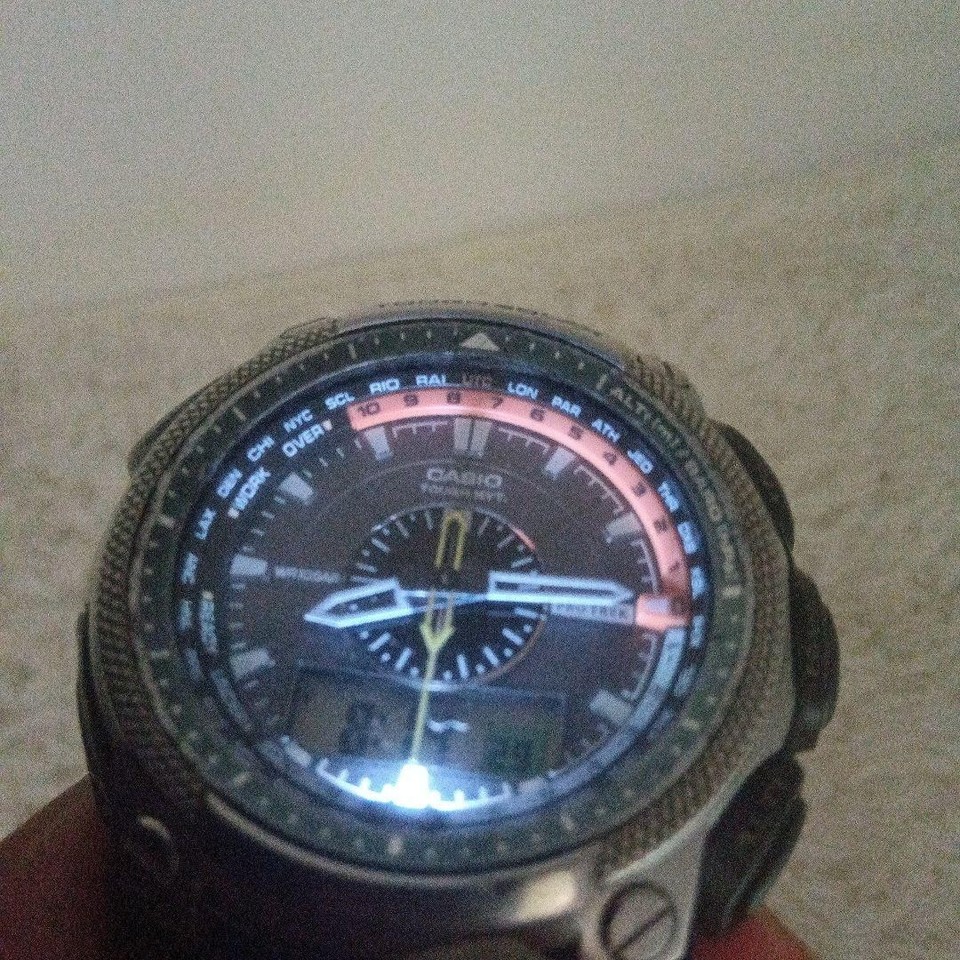 Casio ProTrek PRW-5000 Digital Analog Solar Outdoor Watch Multi-Band 6 ...