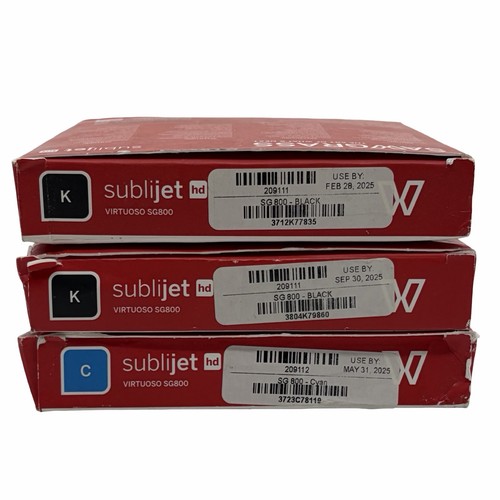 Sawgrass SG800 Sublijet HD Ink Lot Black X2 Cyan X1 Cartridge EXPIRED ...