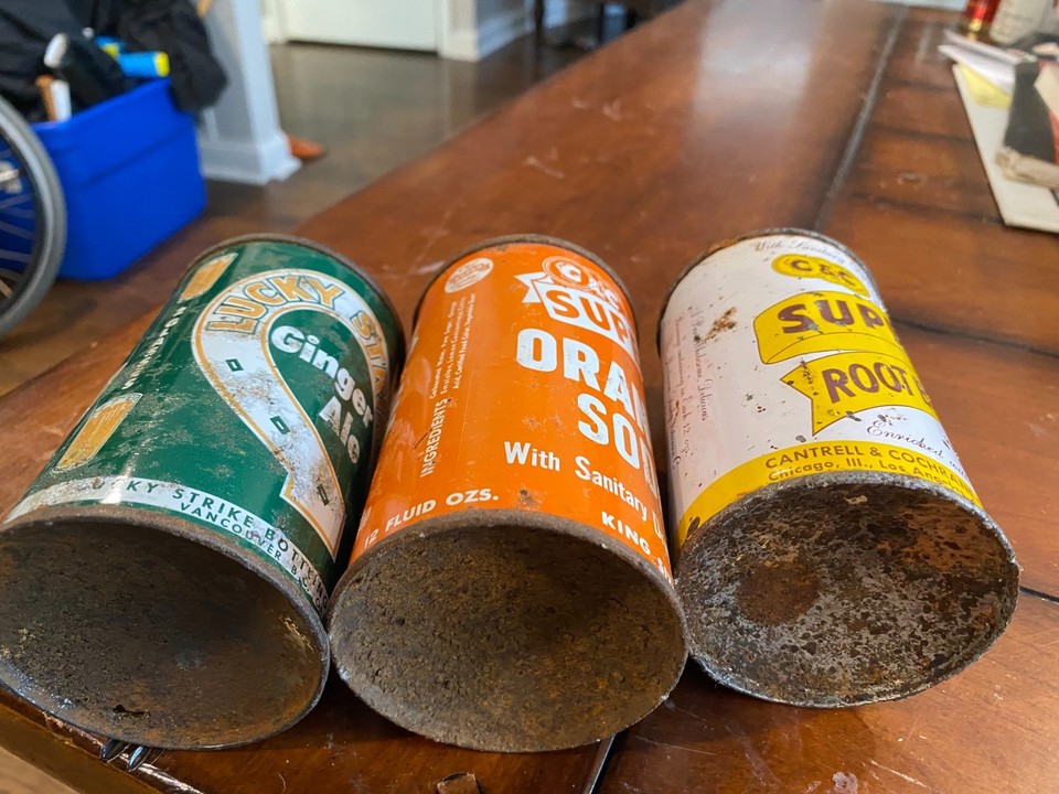 Super Rare Lucky Strike, C & C Super Orange and Root Beer Cone Top Soda ...