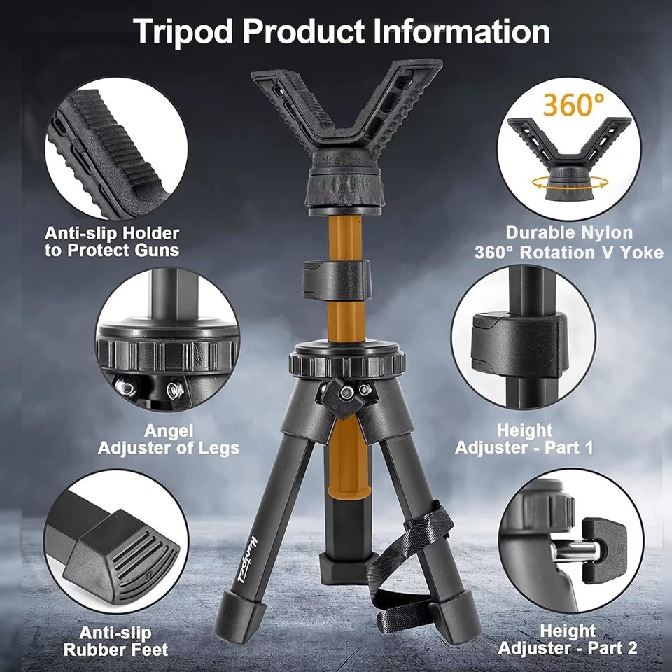 Portable Tripod Rifle Shooting Rest for Table Bench Shooting Range ...