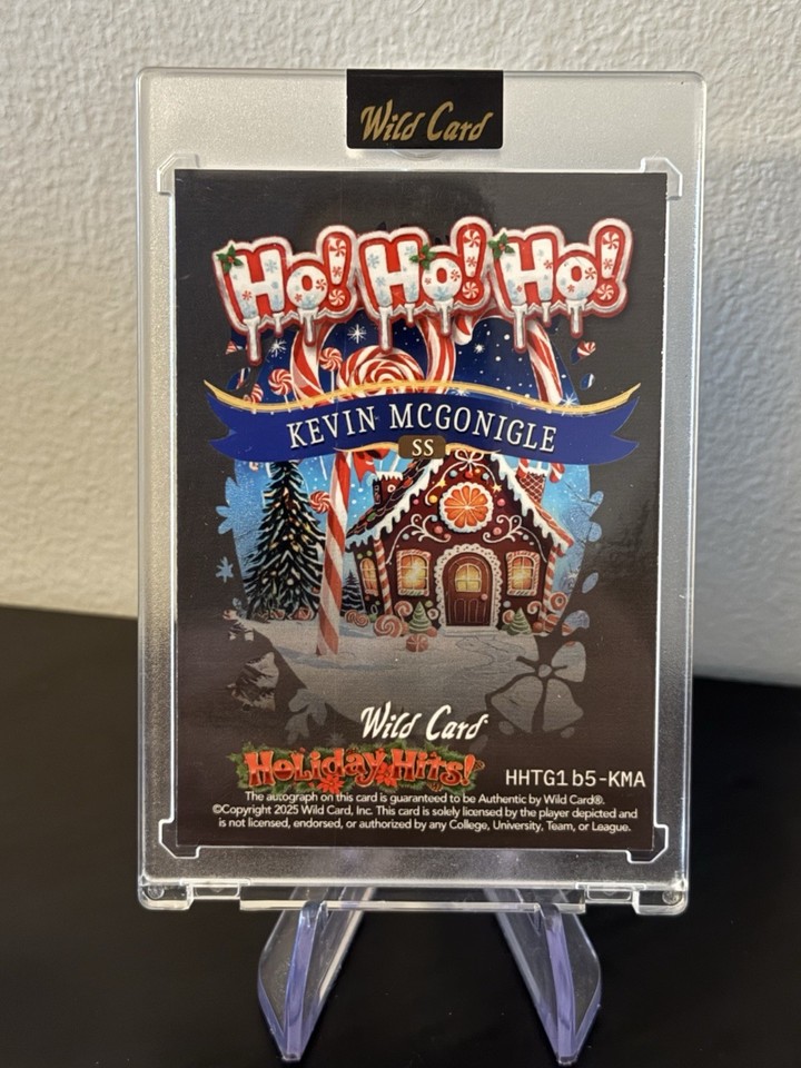 2025 Wild Card Holiday Hits Ho Ho Ho Kevin McGonigle Auto TRUE 1/1 Gold ...