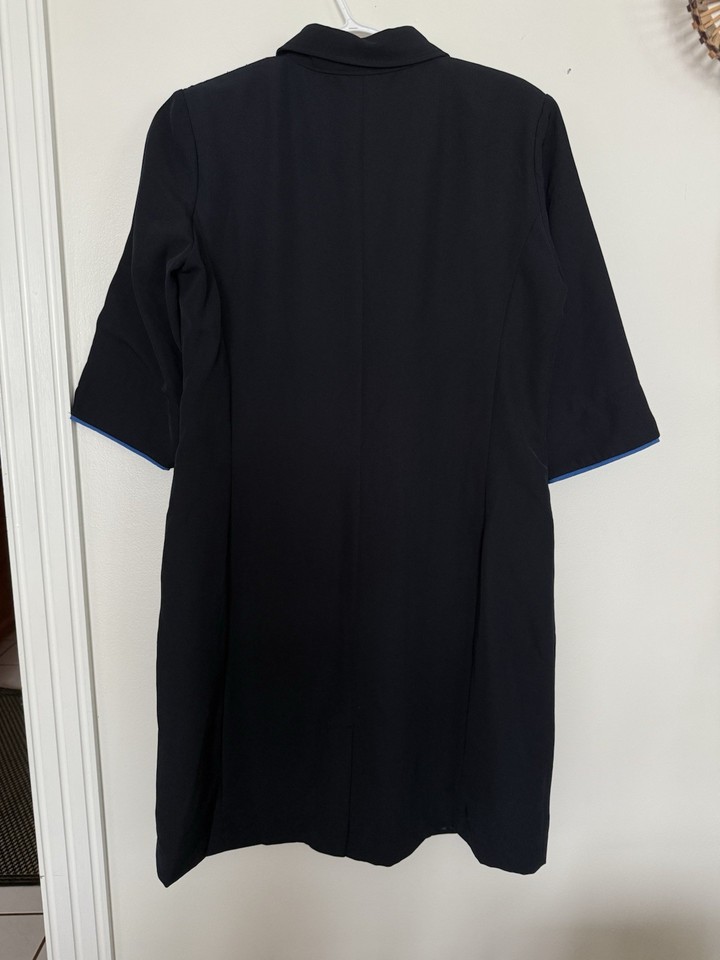 Jet Blue Flight Attendant Dress Stan Herman Size 14 Navy Blue Vintage ...