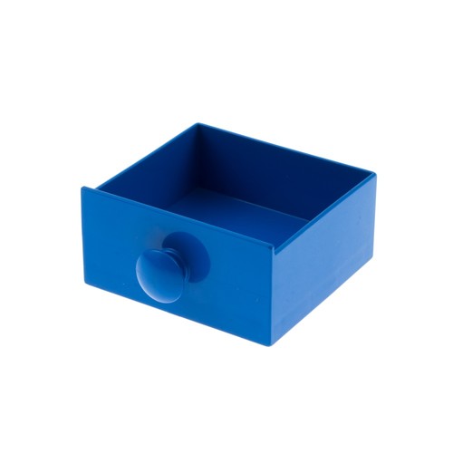 1x Lego Duplo Furniture Drawer 4x4 Blue Button Handle Round Dolls 9234 ...