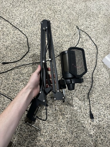 FIFINE A6T Gaming PC USB Microphone, Podcast Condenser Mic with Boom ...