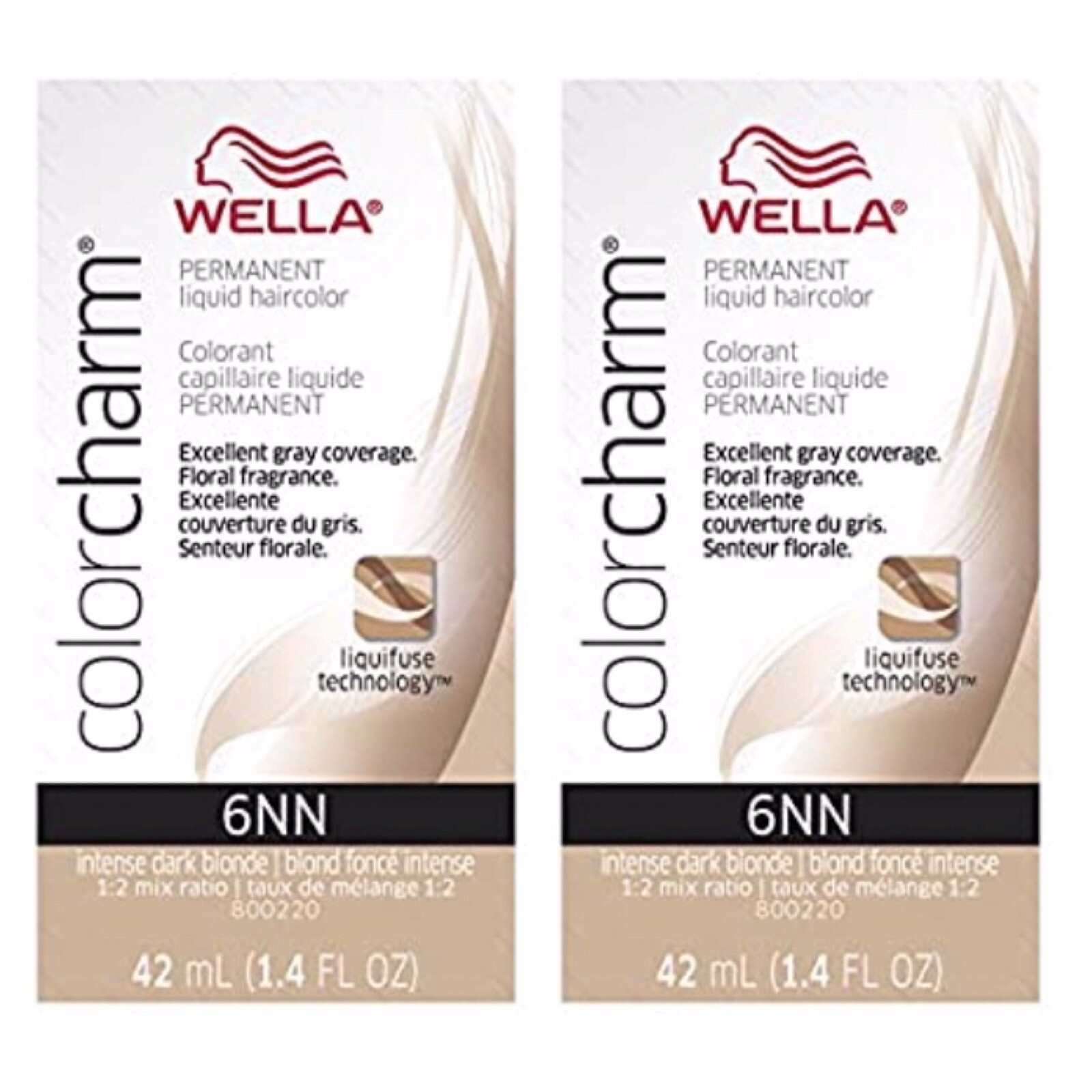 2 Wella Color Charm Permament Liquid Hair Color Int Dk Blonde 6NN 1.4 ...