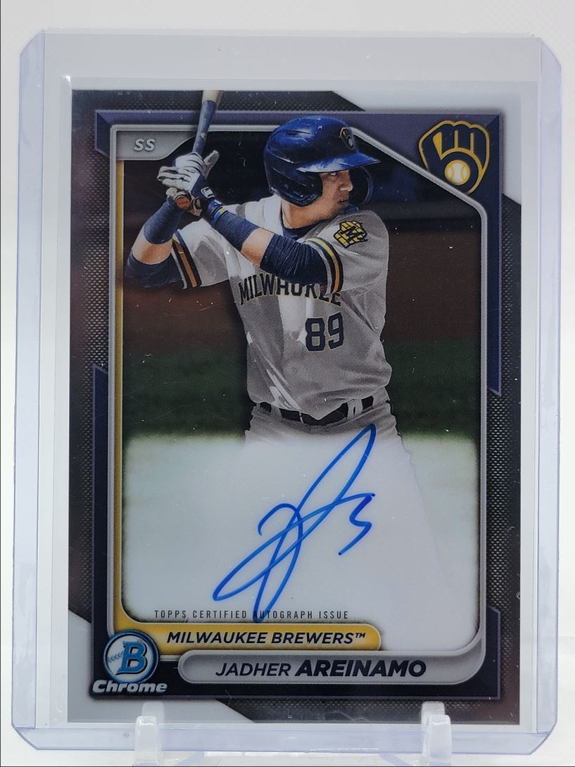 JADHER AREINAMO 2024 BOWMAN CHROME AUTOGRAPH BREWERS AUTO Q1969 | eBay