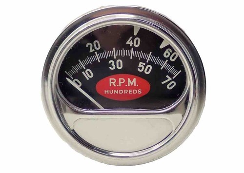 Vintage Sun 7,000 RPM Tachometer RC-70 Tach 7K Red "Football" Dial 50s ...