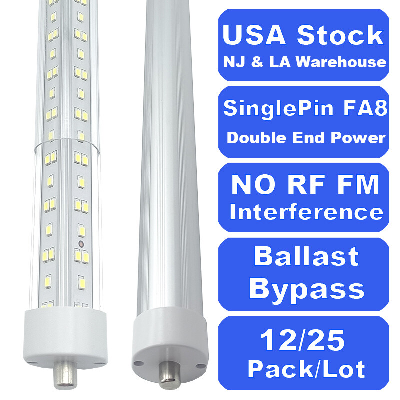 T8 8Ft LED Light Bulbs Single Pin,Fluorescent Bulbs Replacement Tube ...