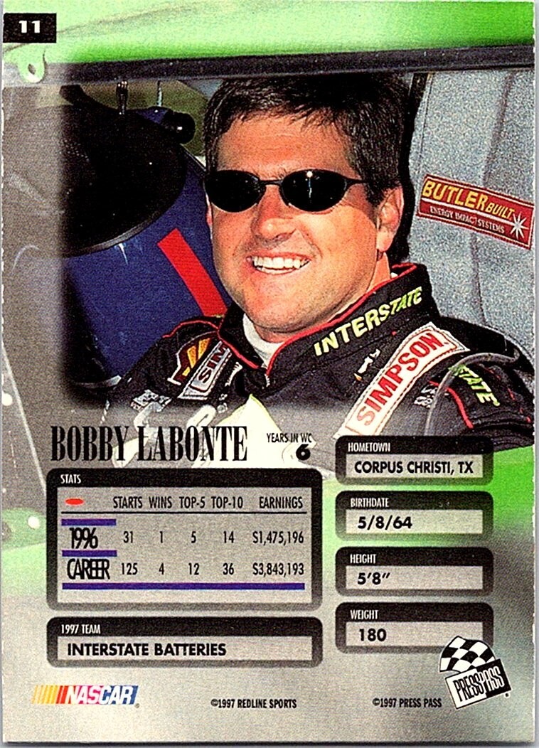 1997 Press Pass Premium Mirrors Bobby Labonte | eBay