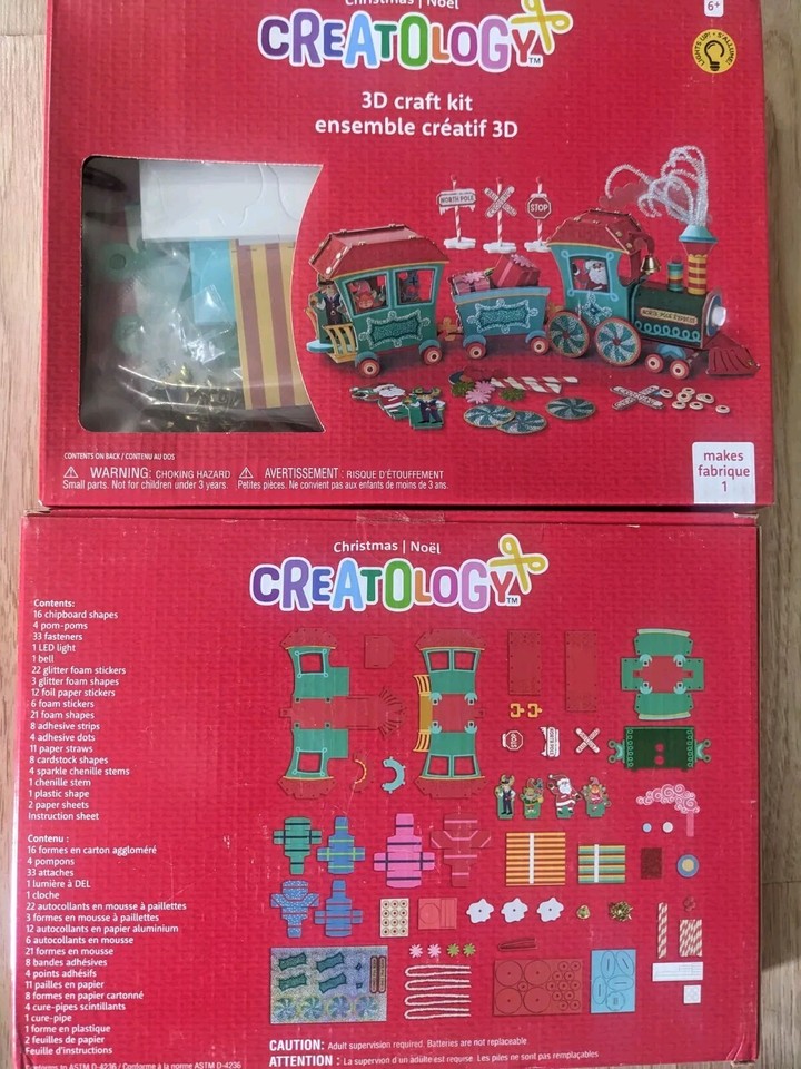 Creatology Christmas Craft Kits 3D Train Kids Craft Kit Lot Of 4 ...