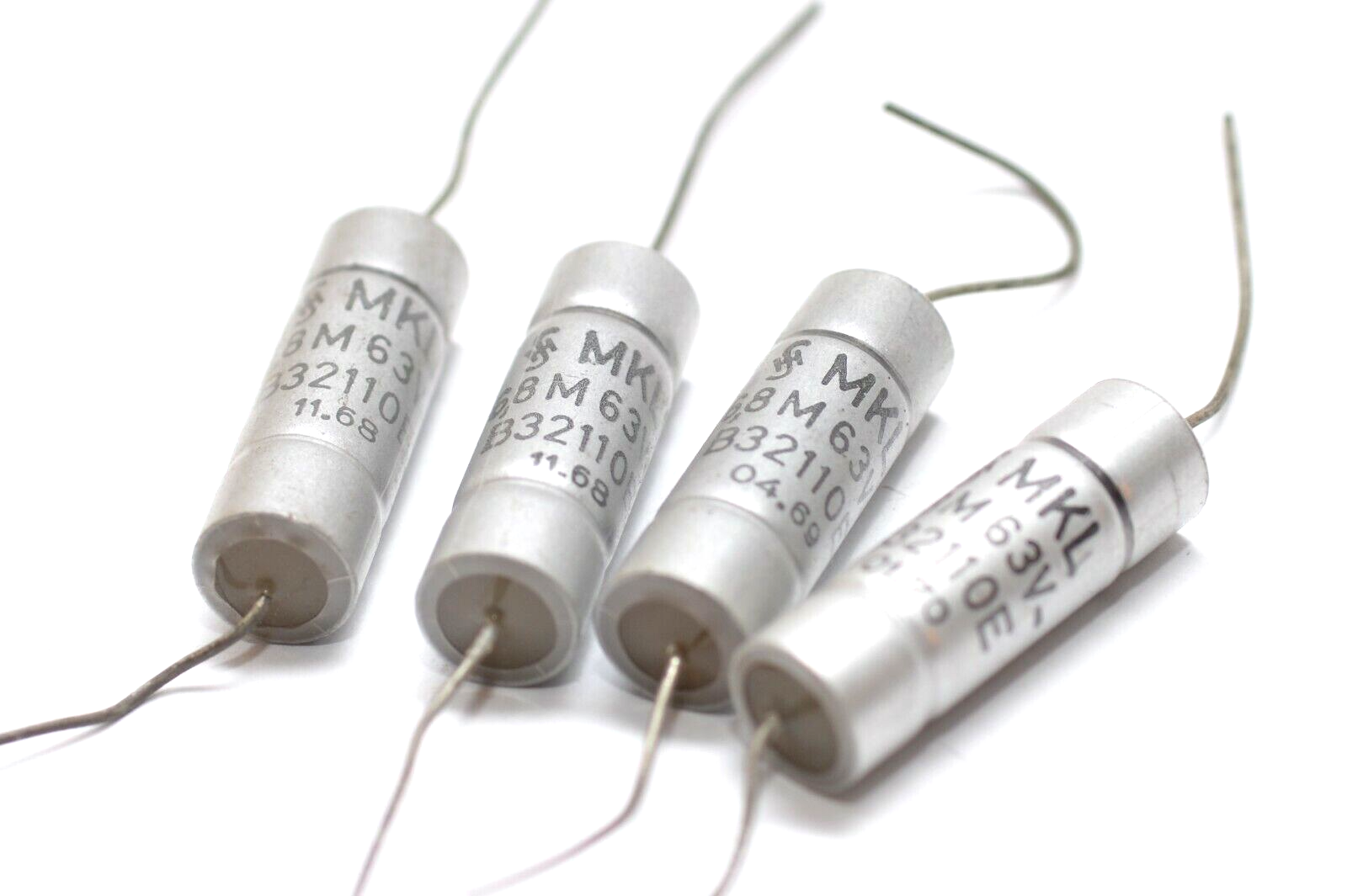 4x Siemens MKL B32110E High End Kondensator, 6.8 µF / 63 V, Audio ...