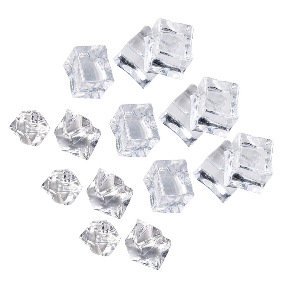 Square Fake Ice Reusable Ice Cubes Drinks Fake Ice Cubes Fake Ice Rocks ...
