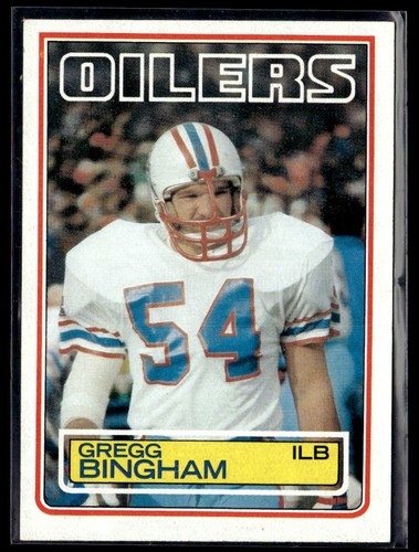 1983 Topps #274 Gregg Bingham Houston Oilers 2 | eBay