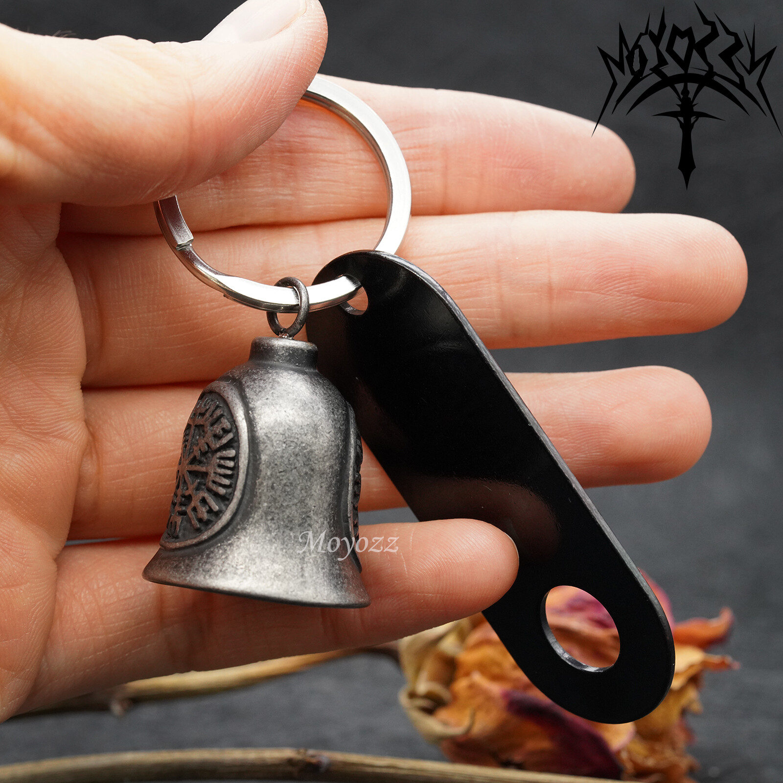 Luck Gremlin Cross Wings Angel Guardian Bell Motorcycle Biker & FREE ...