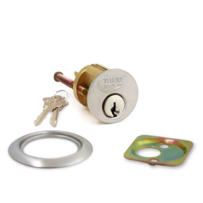 Garage Door Keyed Lock Rim Cylinder 2 Keys SC1 KEYED ALIKE | eBay