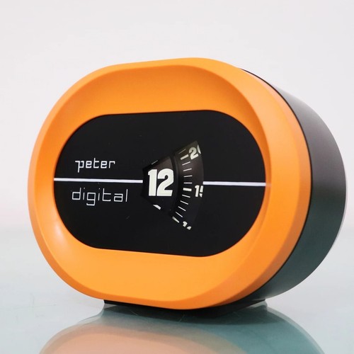 PETER Alarm VINTAGE TOP! Clock Near Mint NOS 1970s Original Box! Orange ...