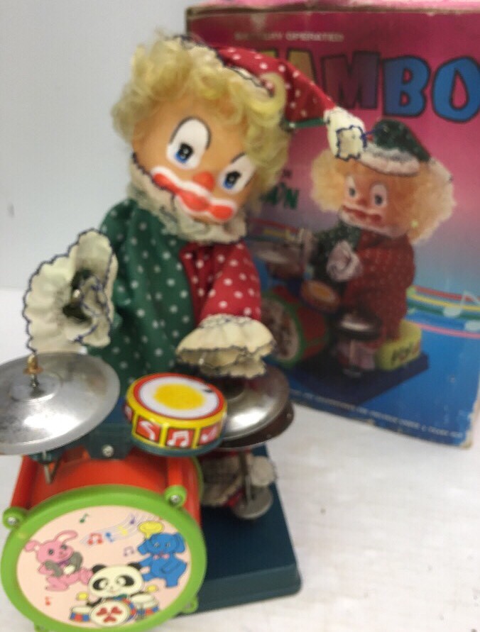 ORIGINAL MAMBO Beating Drum Clown Toy with Box SON AI TOYS SA-140P not ...