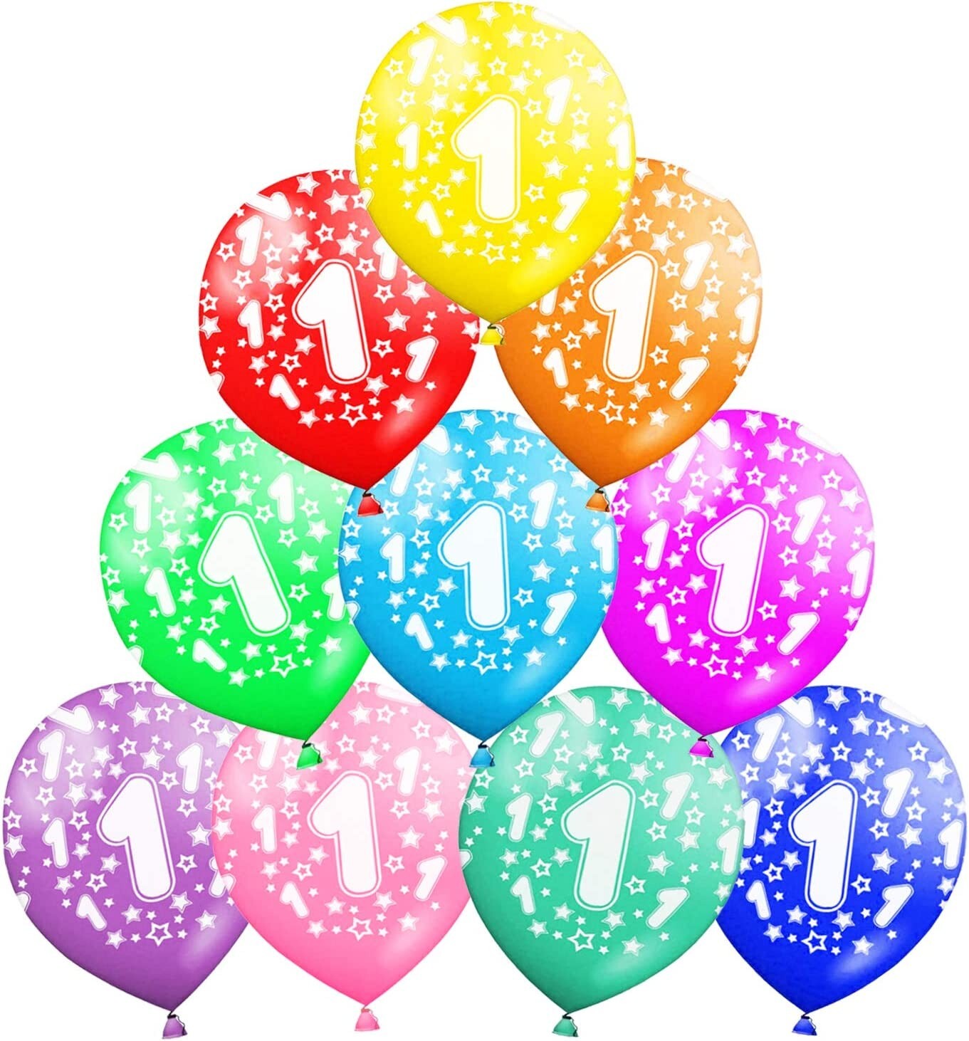30 x 1st Birthday Balloons, 1 Year Old Birthday Decorations 12 ...