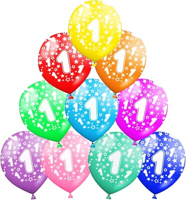 30 x 1st Birthday Balloons, 1 Year Old Birthday Decorations 12 ...