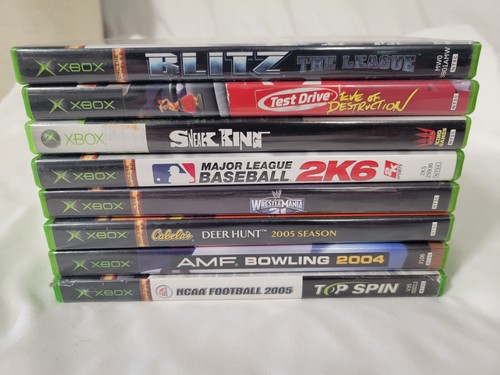 OG Original Xbox Game Lot 8 Games Wrestlemania 2K6 Blitz Cabelas & More ...