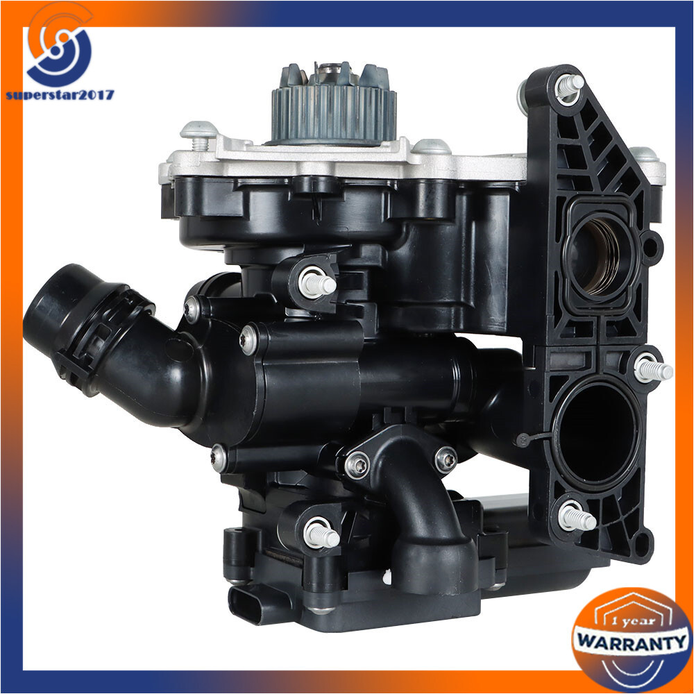 Aluminum Water Pump Thermostat Housing Assembly For VW GTI 1.8 2.0T ...
