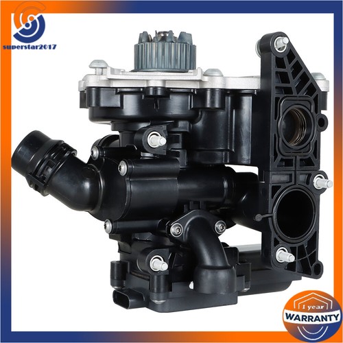 Aluminum Water Pump Thermostat Housing Assembly For VW GTI 1.8 2.0T ...