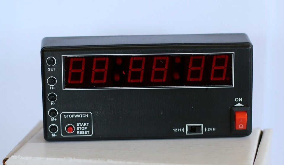 12v Digital LED Rally Clock / Stopwatch: Hours, Minutes and Seconds ...