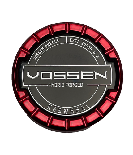 Vossen Hybrid Forged Candy Red Wheel Center Cap VOS-3 fits HF Series ...