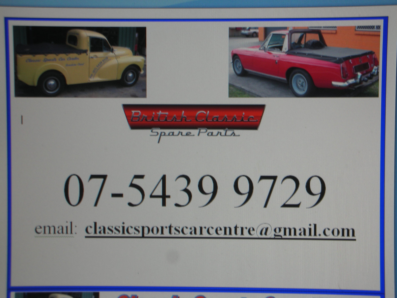 Interior Mirror, Gold Backed - MG Midget, Austin Healey Sprite, MGB RDS ...