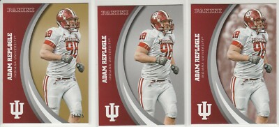 ADAM REPLOGLE 2016 INDIANA RAINBOW LOT (3) #32 GOLD PARALLEL SERIAL #'D ...