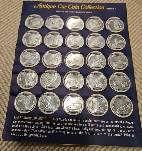 Franklin Mint Antique Car Coin Collection Series 1 And 2 1901 To 1925 ...