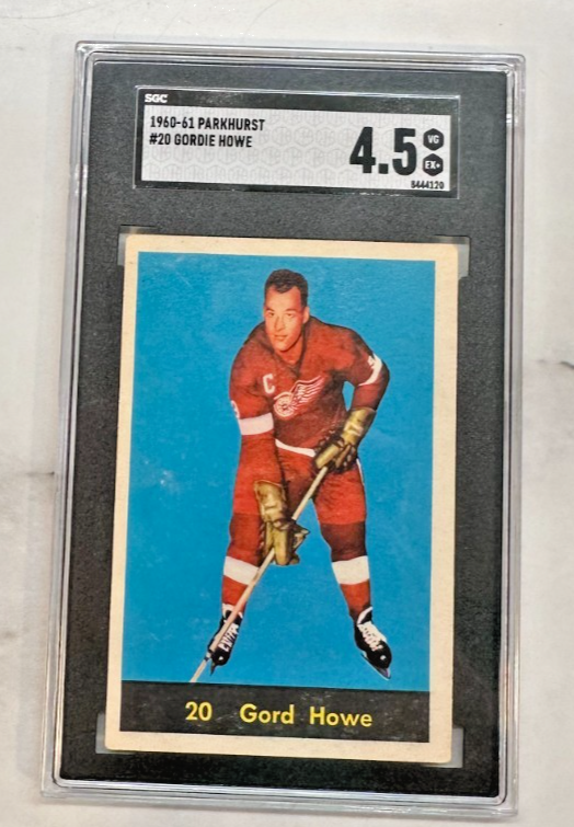 1960 Gordie Howe Parkhurst #20 SGC 4.5 Blue background | eBay