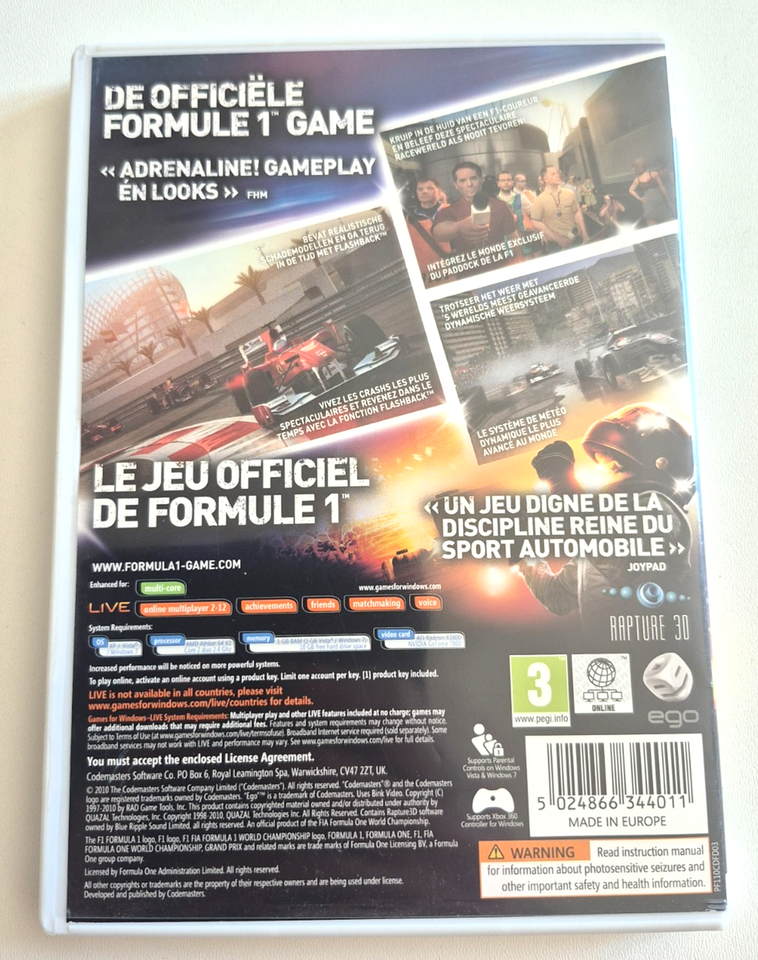 F1 2010 Formula 1 - PC - Complet | eBay