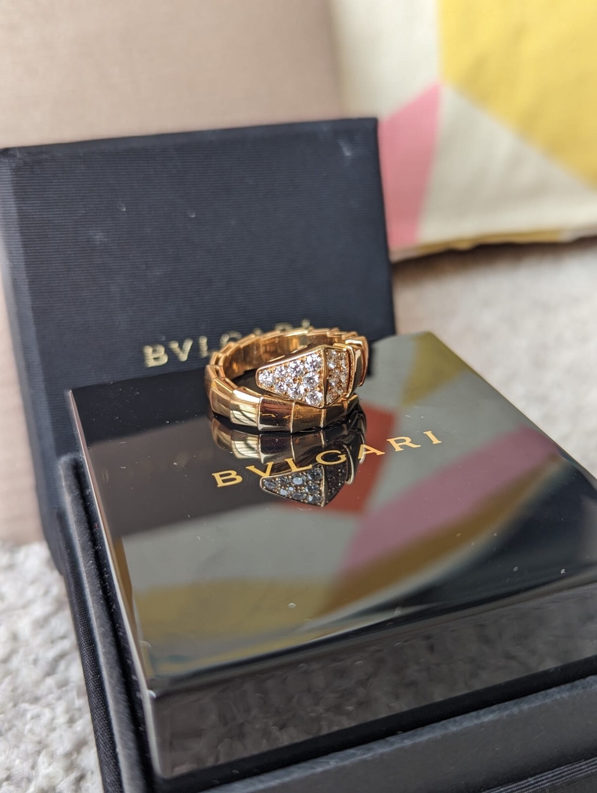 Bvlgari Bulgari Serpenti Viper Diamond 18k Pink Rose … - Gem