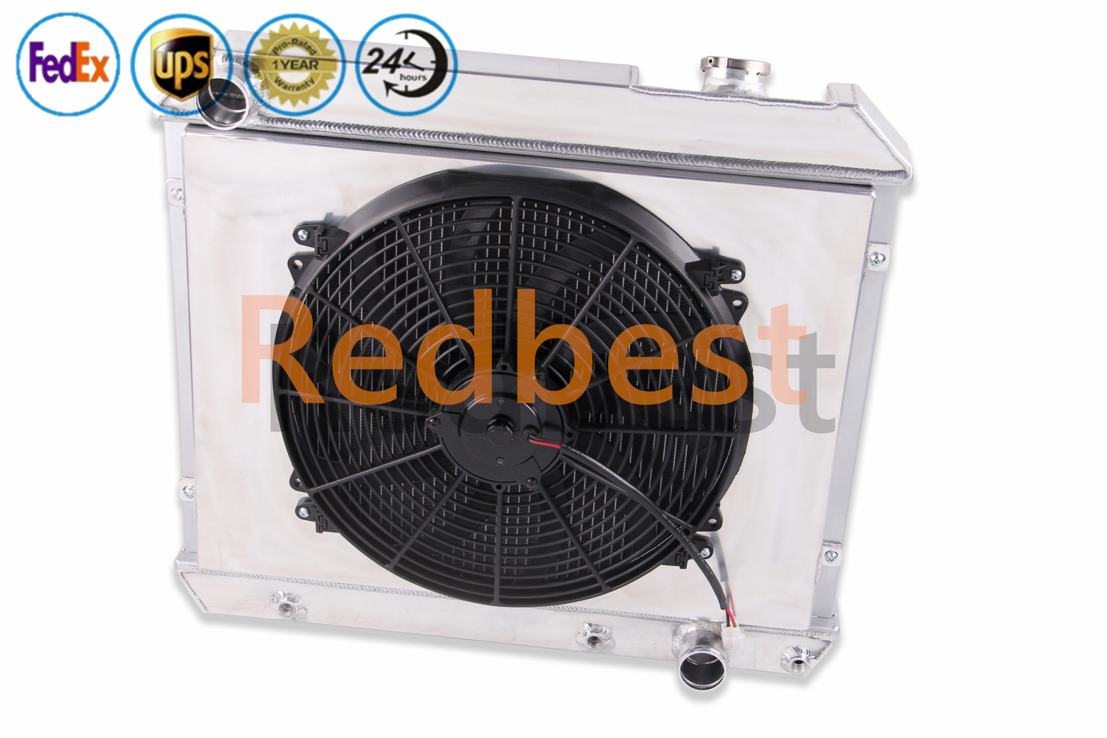 #284 4 Row Aluminum Radiator&Shroud&16"Fan Fits 1963-1966 Chevrolet C10 ...