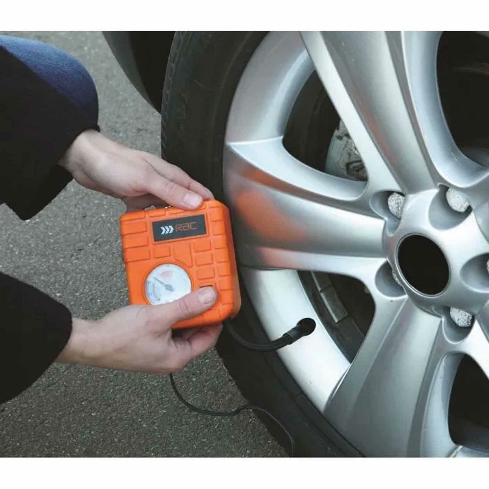 RAC Tyre Inflator Pump Inflater Heavy Duty 12v Mini Air Compressor Car ...